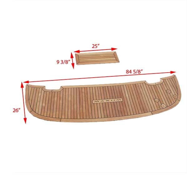 Maxum Boat Swim Platform Panels | 2100 SCR Teak Wood (2 Piece Set) | eBay