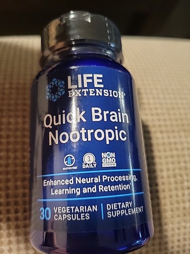 Life Extension Quick Brain Nootropic with Gotu Kola and bacopa, 30 ...