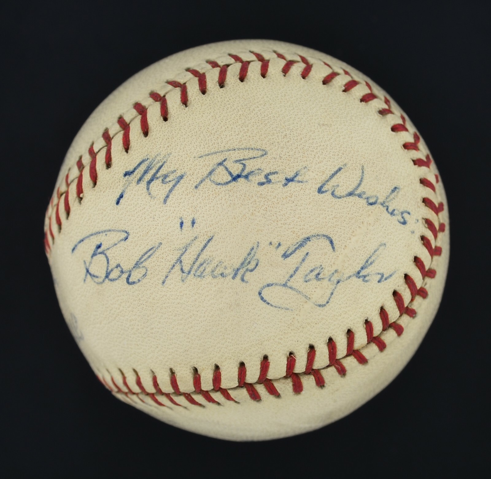 1950s Bob “Hawk” Taylor Single Signed Autographed Baseball JSA COA # ...