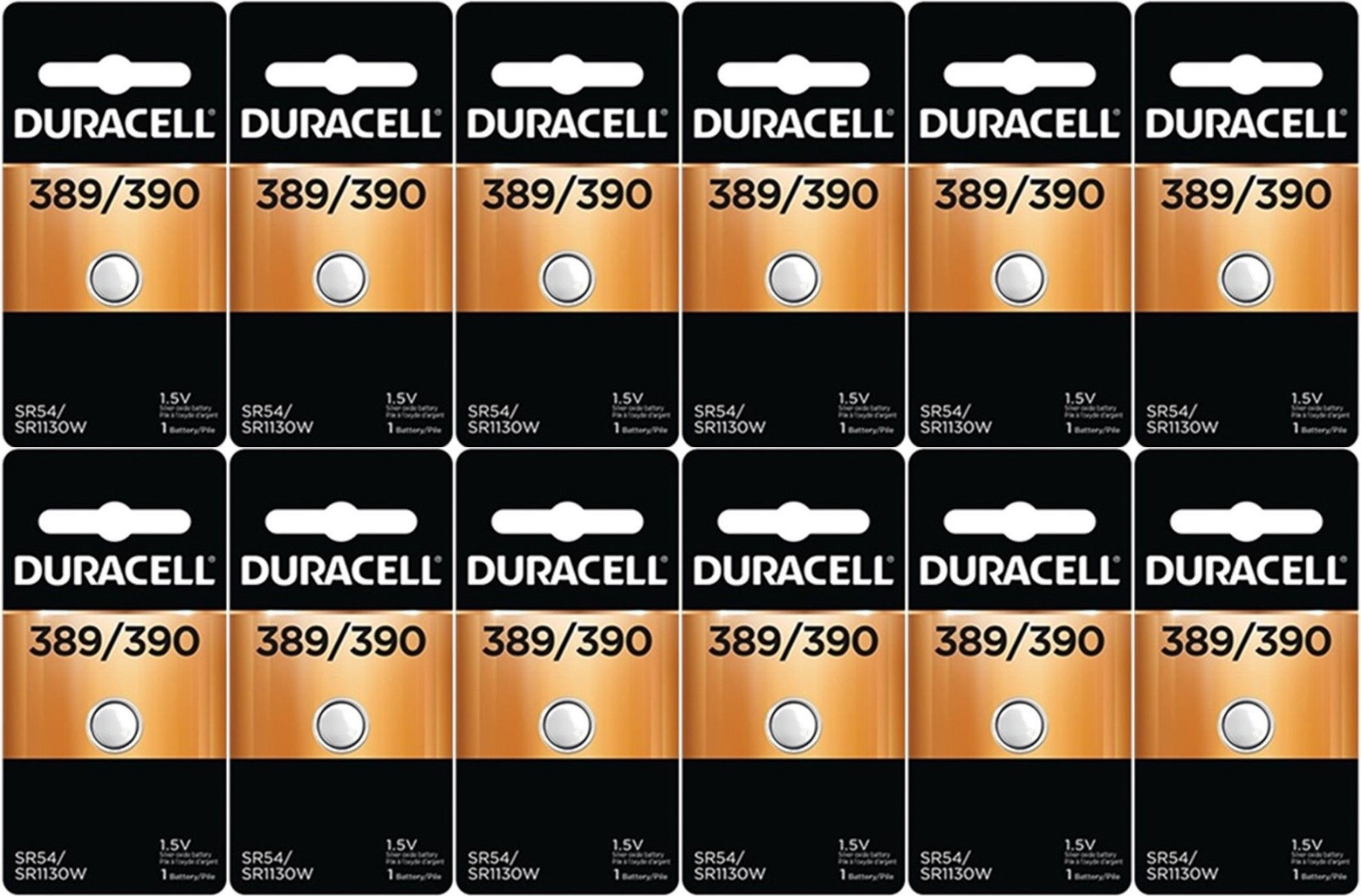 12 Duracell 390 389 SR1130SW 1130 SR54 626 LR54 D390 D389 V390 V389 ...