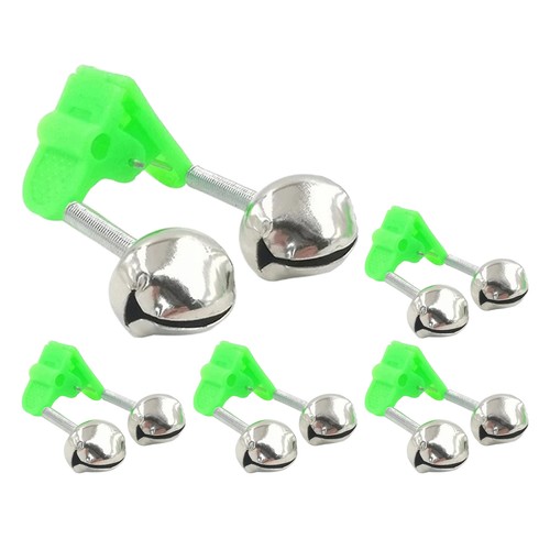 Fishing Rod Bells 5PCS Set Bite Pole Double Clip Alert Bells Alarm ...