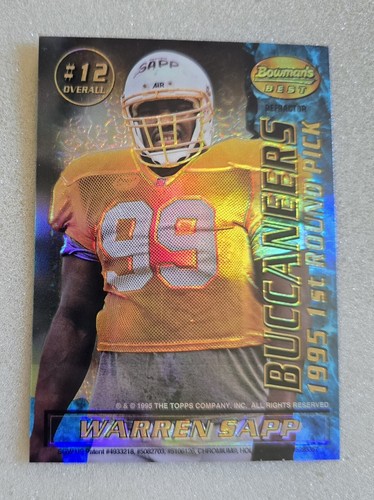 1995 Bowman's Best WARREN SAPP / AARON GLENN #12 Refractor Rookie ...