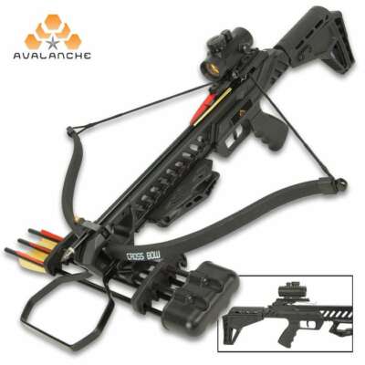 175 lb. Avalanche Recurve Hunting Crossbow Bow, Scope, Bolts, Quiver | eBay