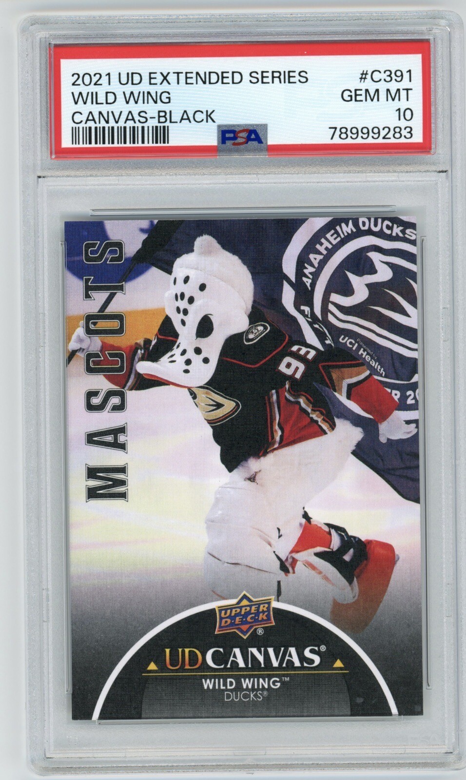 2021-22 Upper Deck Extended Wild Wing Mascots Canvas Black #C391 PSA 10 ...