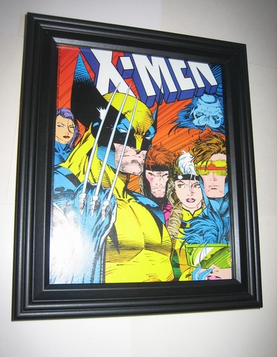 X-Men Pin-up FRAMED #28 Blue Team by Jim Lee Rogue Gambit Psylocke ...