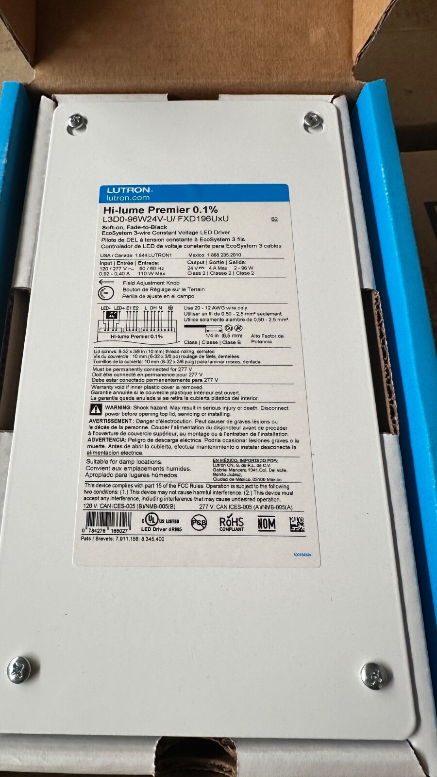 Lutron L3D096W24VU Hi-lume Voltage Driver for sale online | eBay