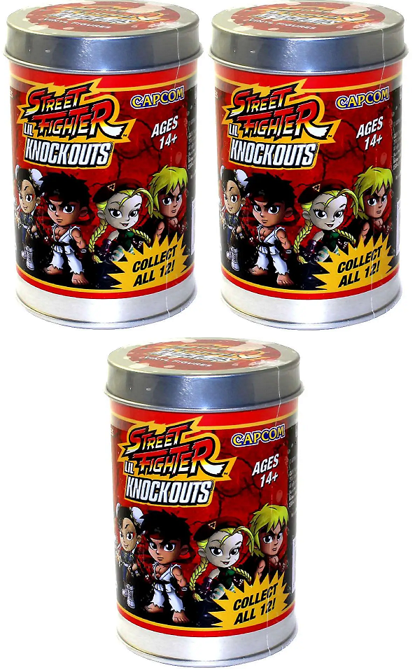 LOT OF 3 CRYTOZOIC STREET FIGHTER LIL KNOCKOUTS BLIND TINS NEW TY2944 ...