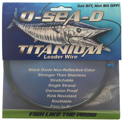 O-SEA-D TITANIUM LEADER WIRE 30LB Test, 50FT - TERMINAL FISHING TACKLE ...