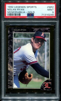 PSA 9 MINT 1992 LEGENDS SPORTS MEMORABILIA NOLAN RYAN #NR2 ANGELS 10246 ...