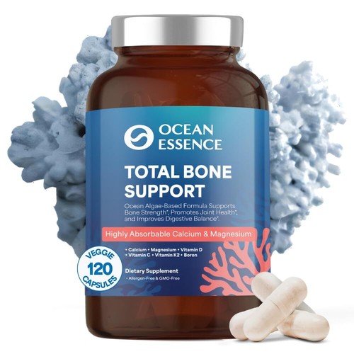 Plant-Based Algae Calcium Supplement – Bone Density & Strength, 120 ...