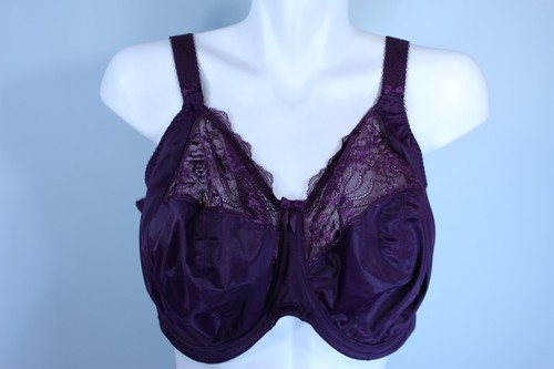 Elomi #4111 Morgan Underwired Unlined Purple Full Coverage Bra USA size ...