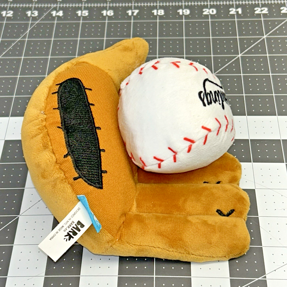Bark Box “ Growlings Baseball Glove “ Dog Toy 2 Pc. Baseball Glove ...