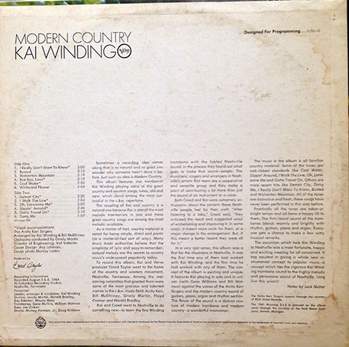 Kai Winding, Modern Country, (LP, Album, Mono, Promo), NM or M ...