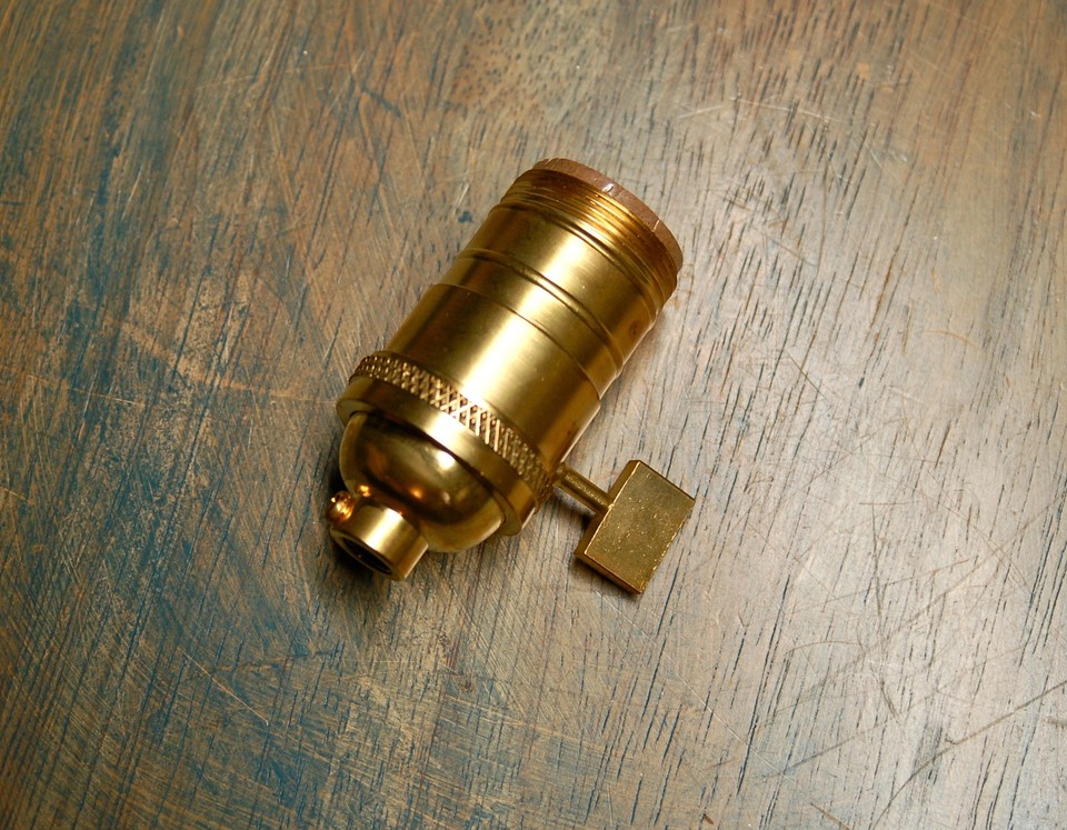 Solid Brass Uno Threaded Light Socket, Vintage Knob, Shade Fitters Sold ...