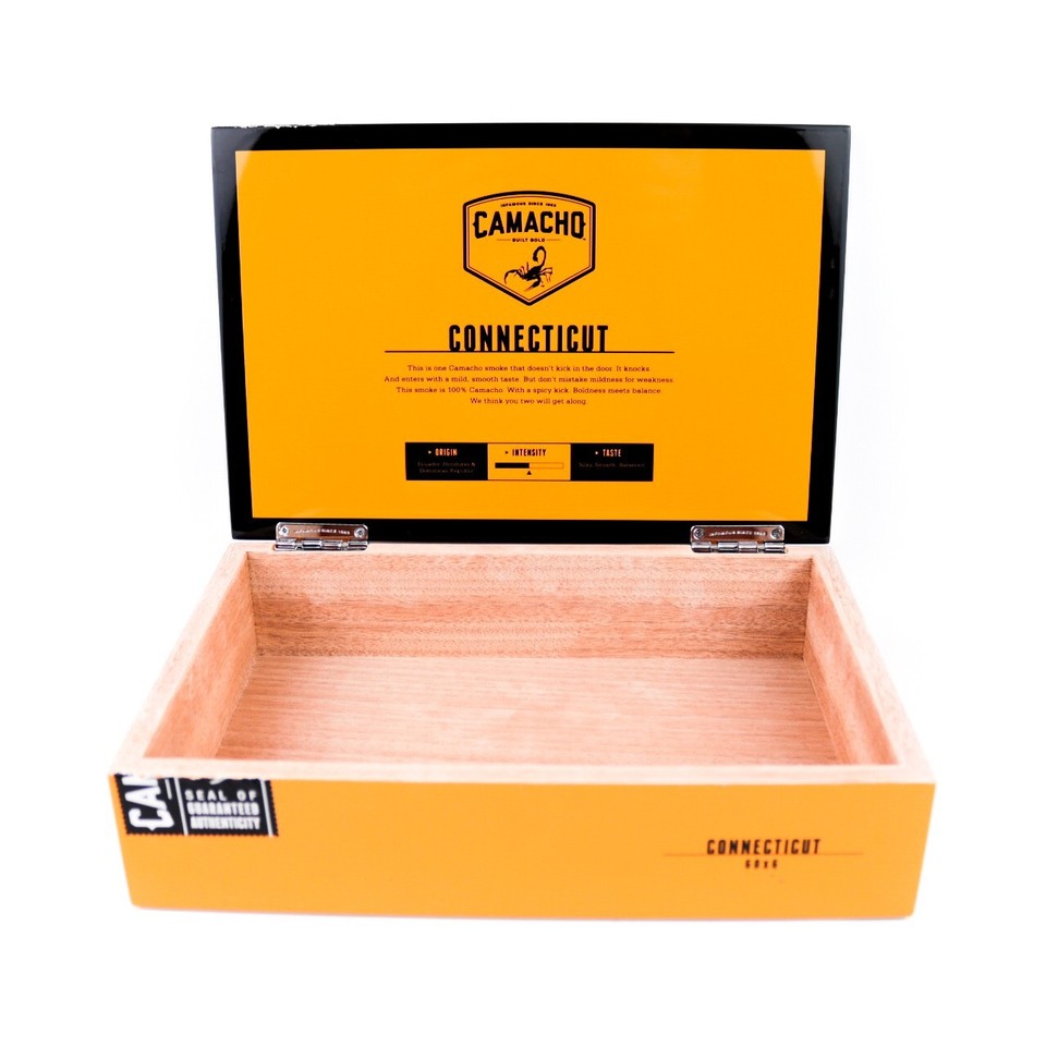 Camacho 60 x 6 Connecticut Empty Wood Cigar Box 10.25" x 7" x 2.5" | eBay