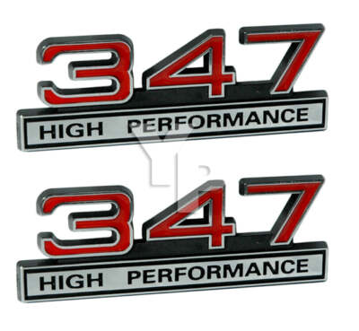 347 Stroker Engine High Performance Emblem Badge in Chrome & Red - 4 ...