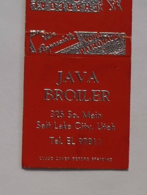 1950s Java Broiler 325 So. Main Salt Lake City UT Salt Lake Co ...