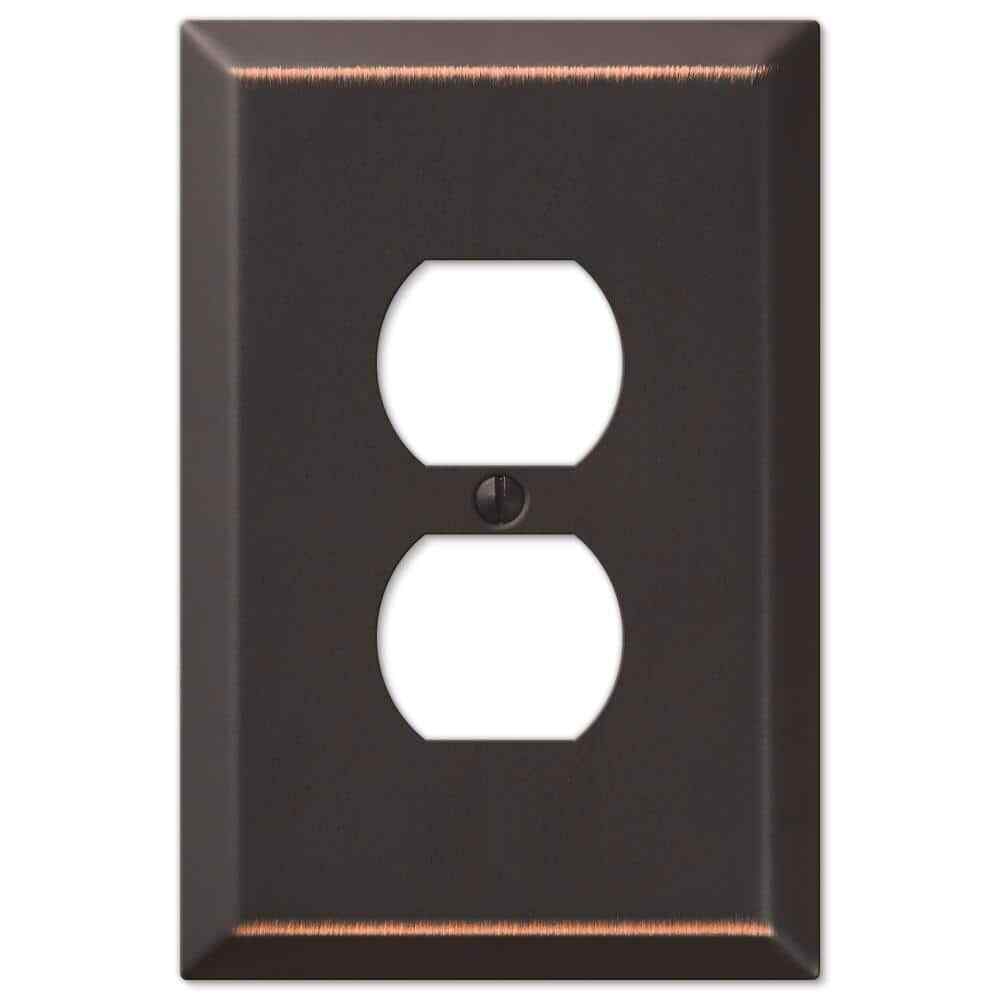 AMERELLE Oversized 1 Gang Duplex Steel Wall Plate - Aged Bronze (12 ...