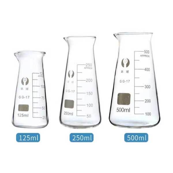 Conical Beakers 125ml-500ml Borosilicate Glass Triangle Beaker Lab ...