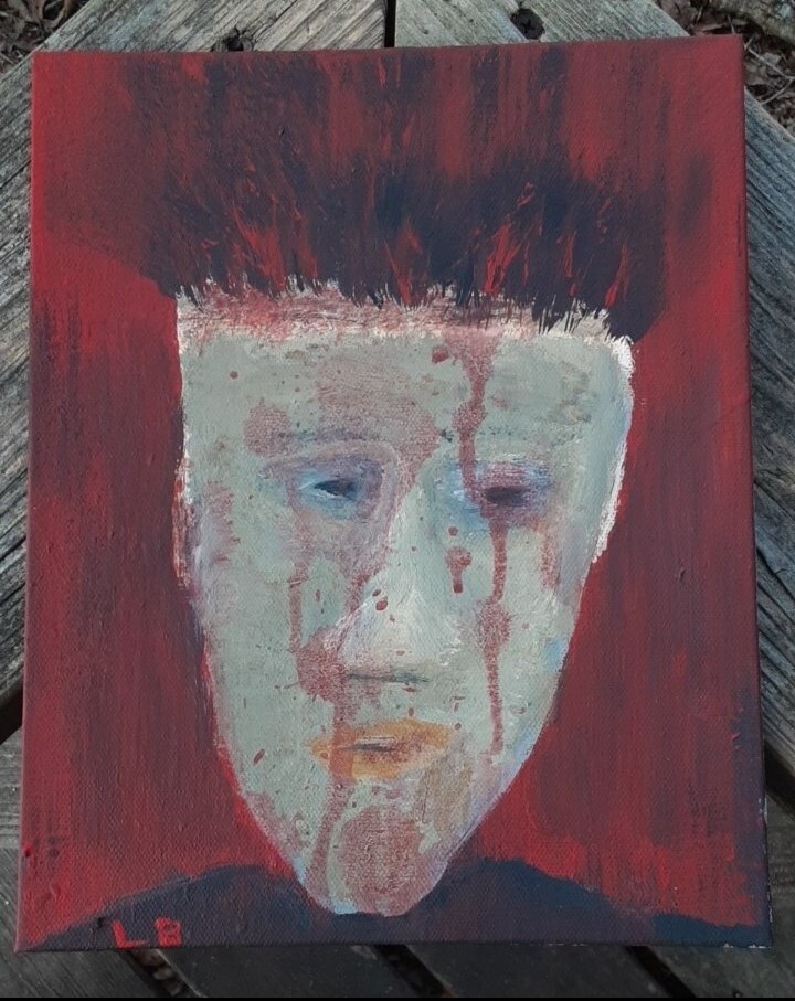 Rotten Soul 8x10" Canvas Board Acrylic Painting Signed Goth Horror Art ...