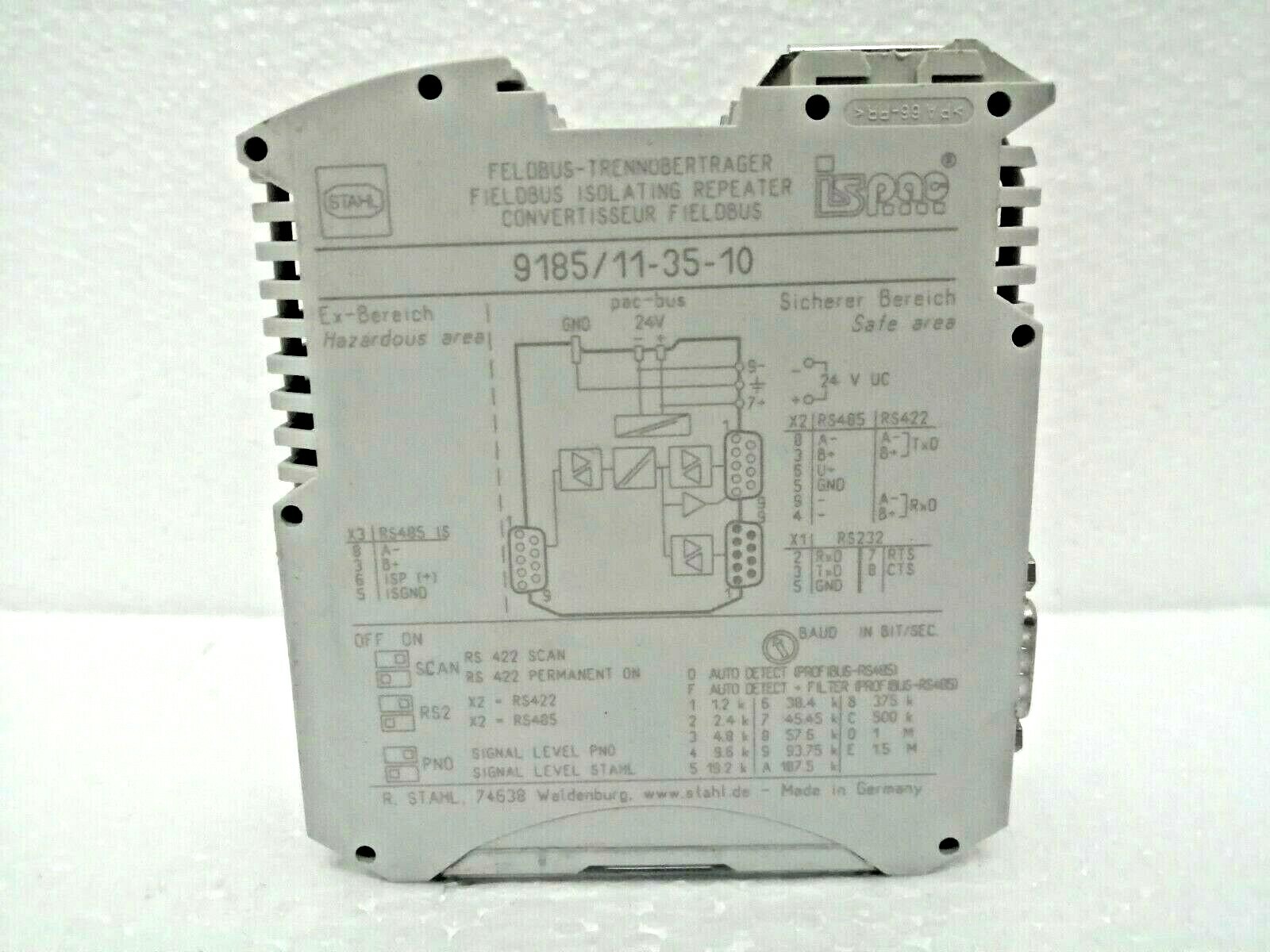 STAHL 9185/11-35-10 Fieldbus Isolating Repeater | eBay