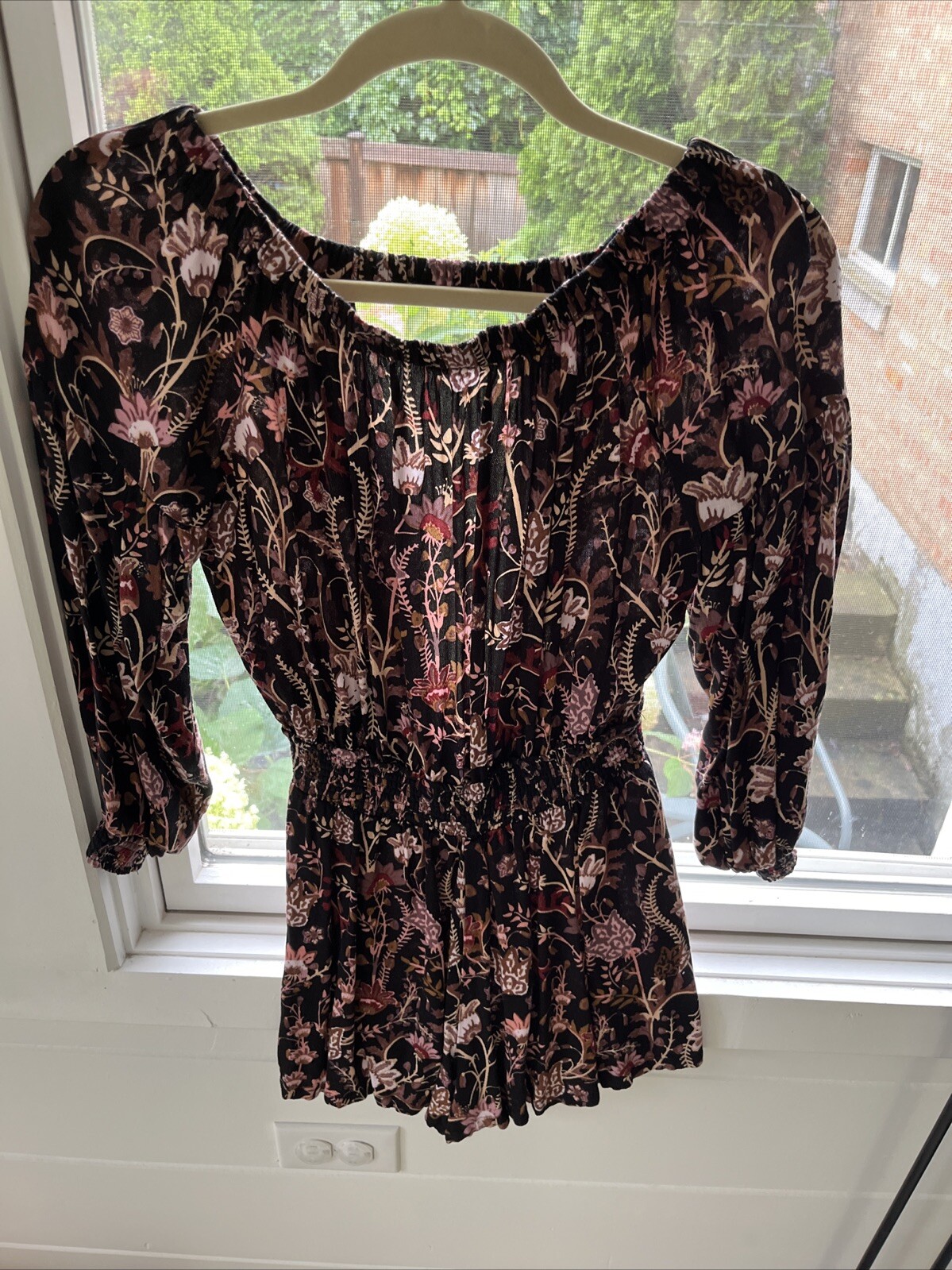 Romper FreePeople XS Off The Shoulder Sinches At Waist Open Back | eBay