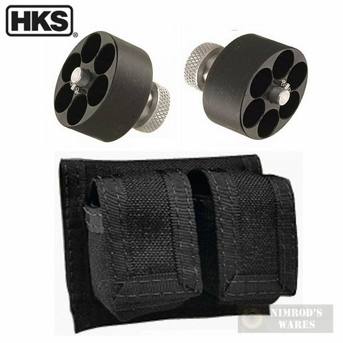 TWO HKS Speedloaders .38.357 S&W Dan Wesson Charter Taurus + POUCH FAST ...