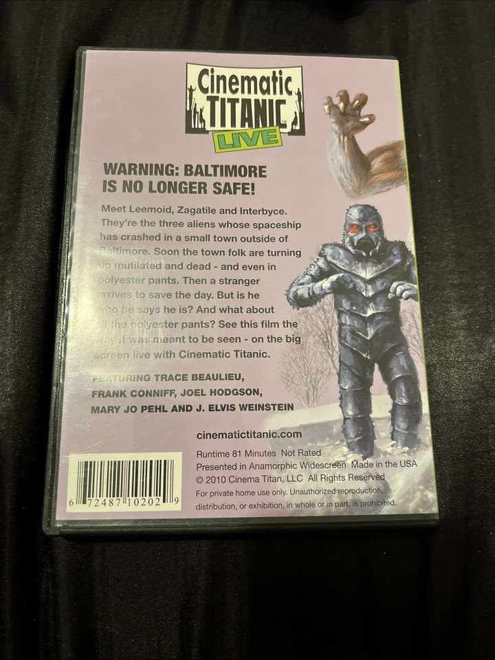 Cinematic Titanic LIVE: The Alien Factor (DVD 2010 MST 3000) *Rare ...