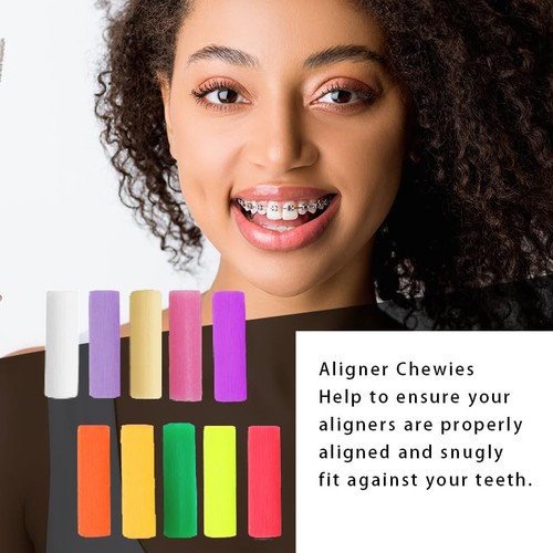 120PCS Aligner Chewies,10 Mix Colors Chew for Invisalign Aligners | eBay
