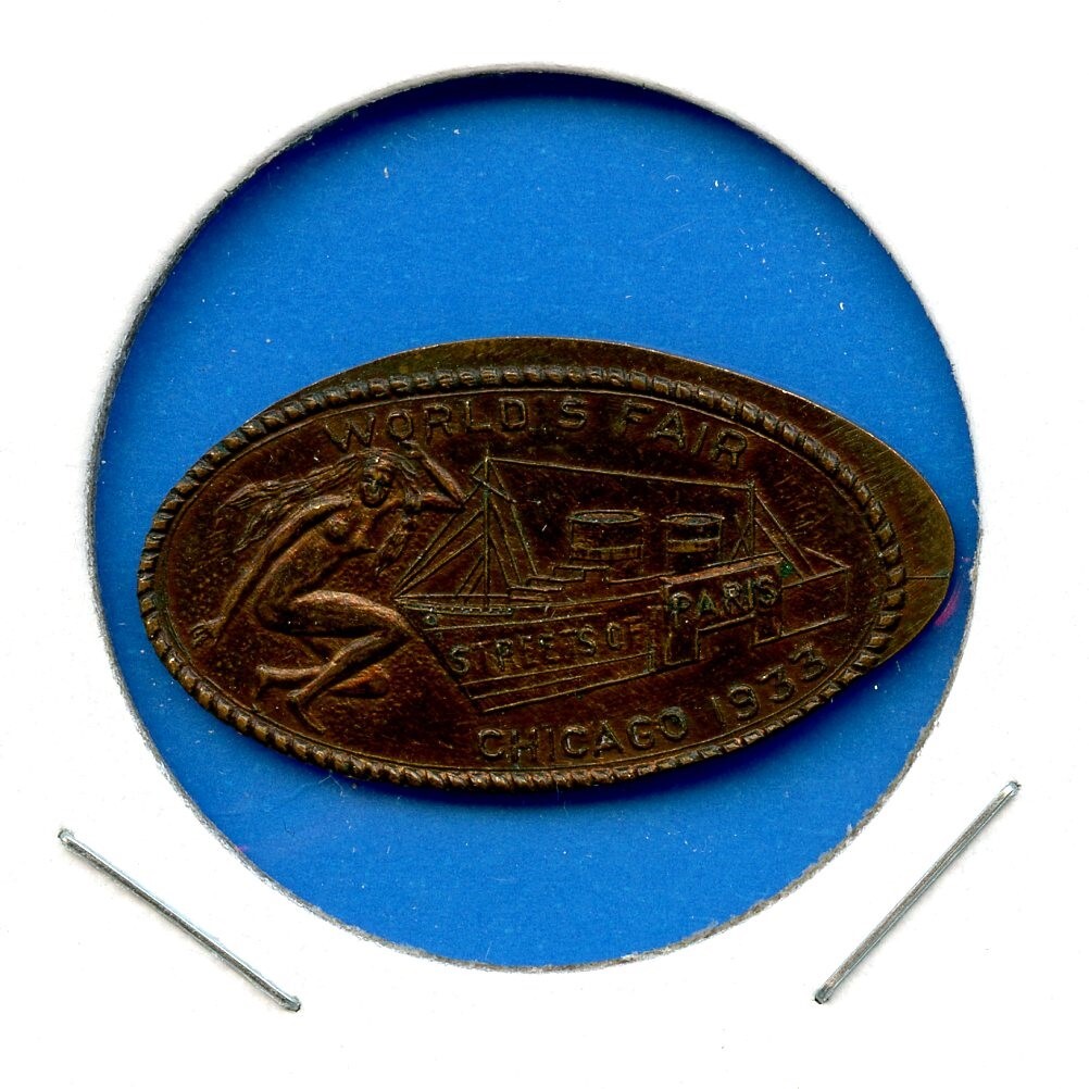 Chicago World's Fair 1933 Streets of Paris Vintage Token Elongated ...
