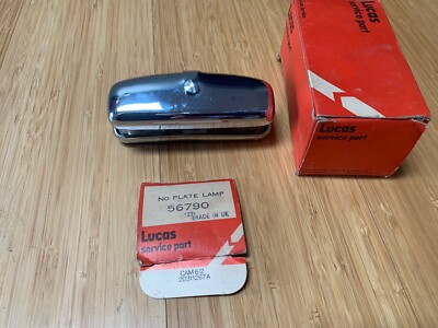 Lucas NOS chrome number plate lamp assembly | eBay