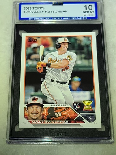 ISA 10 GEM-MT Adley Rutschman 2023 Topps #250 Rookie Card Baltimore ...