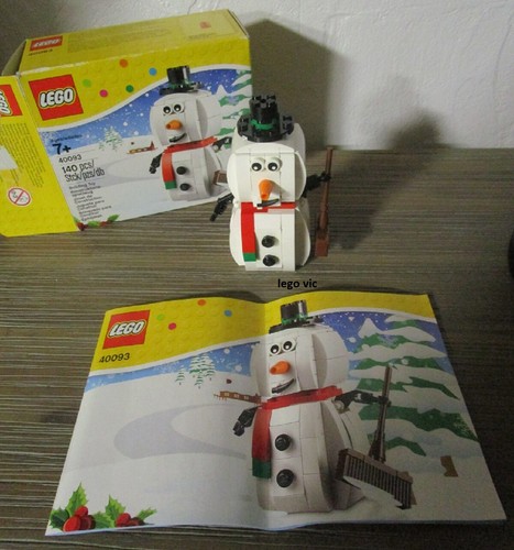 Lego 40093 Creator Snowman Bonhomme de Neige complet notice boite de ...