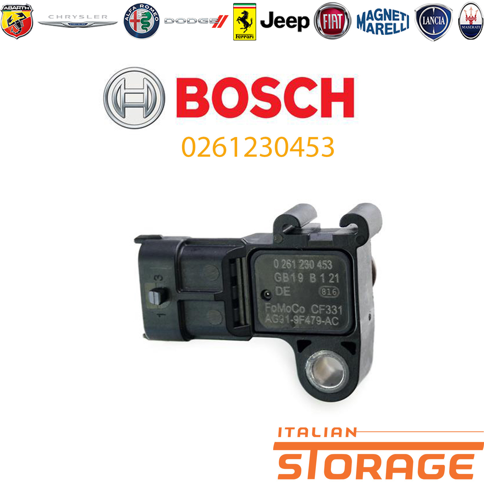 LAND ROVER FORD VOLVO SENSORE PRESSIONE NUOVO ORIGINALE BOSCH ...