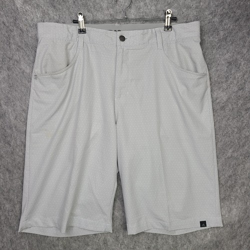 Adidas Golf Shorts Men's 34x11 Grey Lightweight Stretch Geometric Flat ...