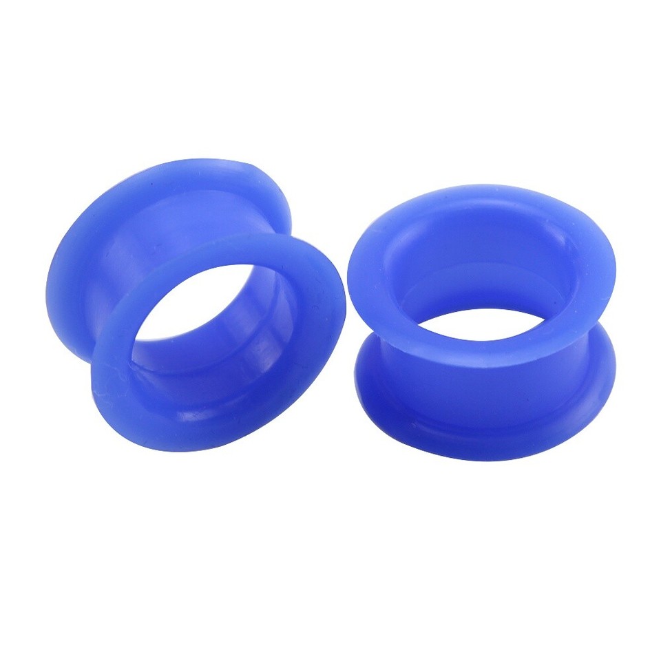 9 Pairs/Lot Mixed Color Hollow Saddle Thick Silicone Ear Tunnels Plugs ...