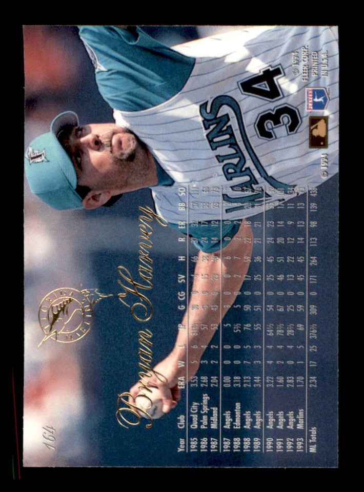 1994 Baseball Flair Bryan Harvey Florida Marlins #164 | eBay