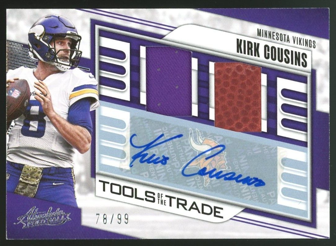 2023 Panini Absolute Tools Of The Trade Patch Auto KIRK COUSINS 78/99 # ...
