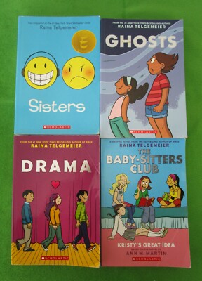 LOT 4 PB CHILDREN'S GRAPHIC NOVELS BY RAINA TELGEMEIER: SISTERS; GHOSTS ...