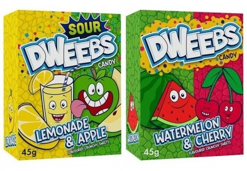 2x DWEEBS Candy 1x Sour Lemonade & Apple 1x Watermelon & Cherry ...