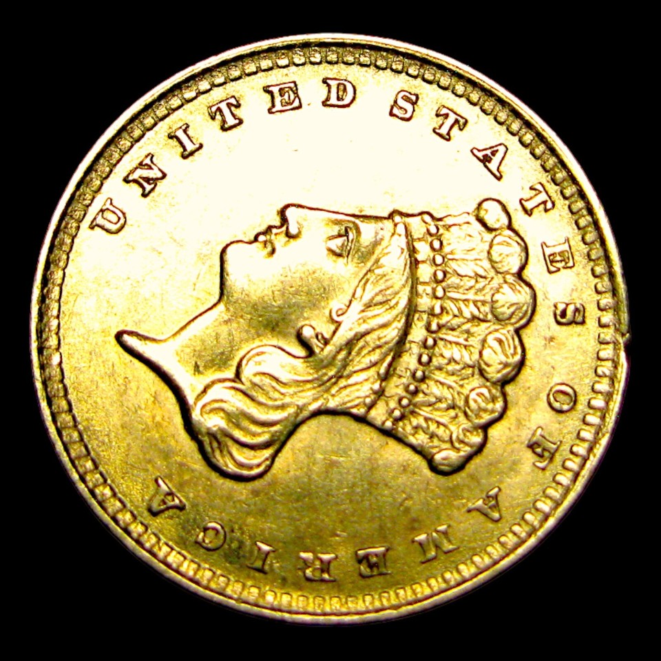 1856 One Dollar $1 Type 3 Indian Head Gold Dollar ---- Stunning Coin ...