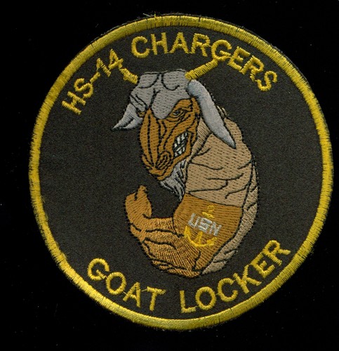 USN Navy HS-14 Chargers Goat Locker Patch S-14 | eBay