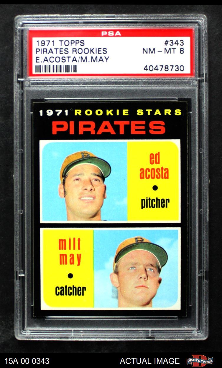 1971 Topps - 1971 Rookie Stars #343 Ed Acosta, Milt May (RC) for sale ...