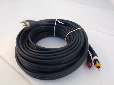 25ft 3 RCA Composite Male to 3 RCA Male for Audio Video Cable TV VCR ...