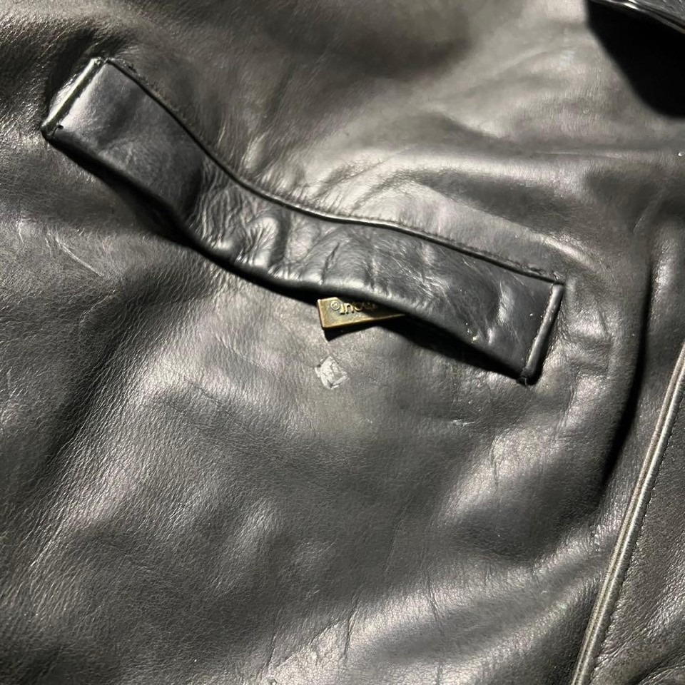 Barbour Bushman Leather Jacket L Black Elbow Patches Used | eBay