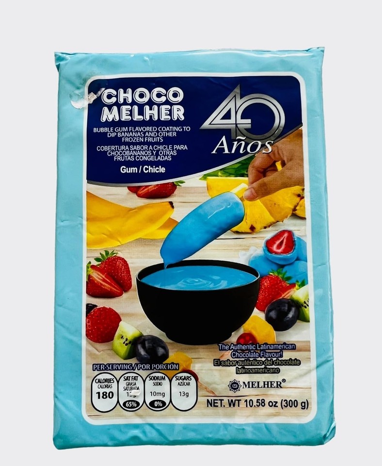 Choco Melher Bubble Gum Flavored Coating for Frozen Fruits, 10.58 oz ...
