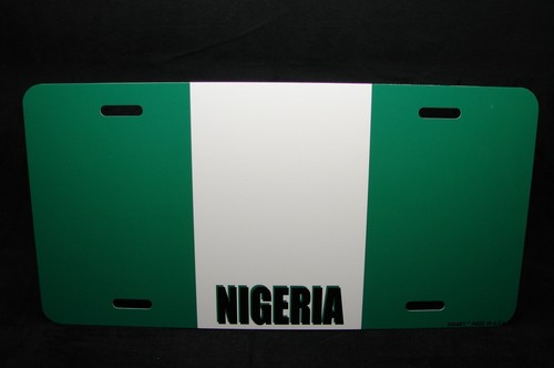 NIGERIA FLAG METAL CAR LICENSE PLATE NIGERIAN FLAG LICENSE PLATE | eBay