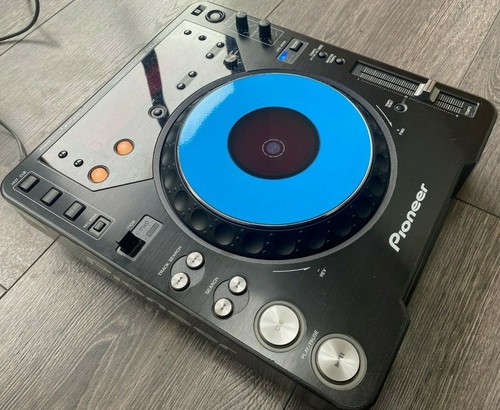 2 x Gloss Blue Pioneer CDJ Jog Wheel Skins / Covers CDJ 2000 1000 900 ...
