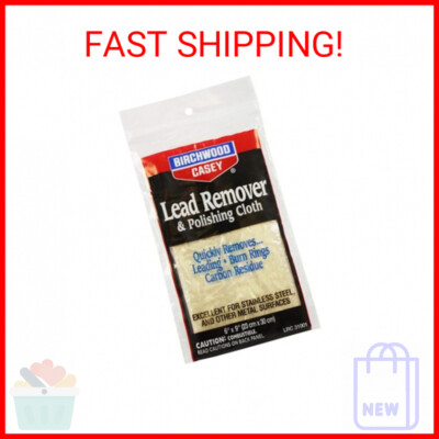 Birchwood Casey 31002 Lead Remover and Polishing Cloth, 6-Inch x 9-Inch ...