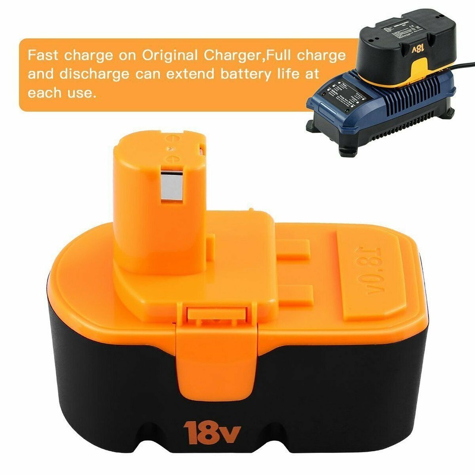 18V 4.5Ah Ni-Mh P100 Battery replace for Ryobi 18 Volt 4500mAh 13022 ...
